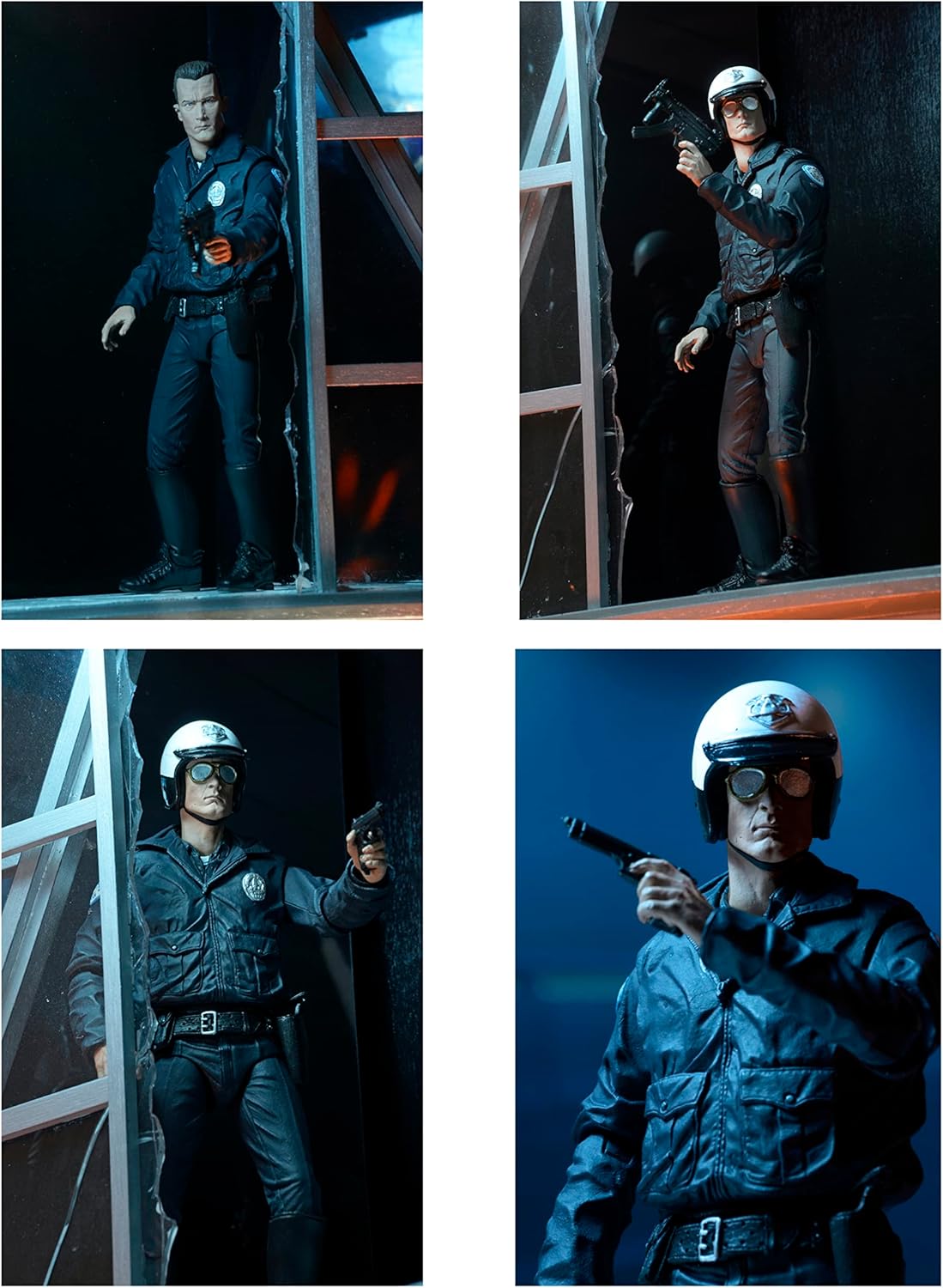 NECA Collectible Ultimate T-1000 Motorcycle Cop Terminator 7" Scale Ac ...